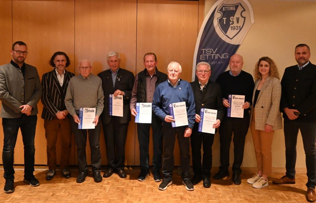 Vorstand des TSV Etting im Amt bestätigt – Zahlreiche Ehrungen ...
