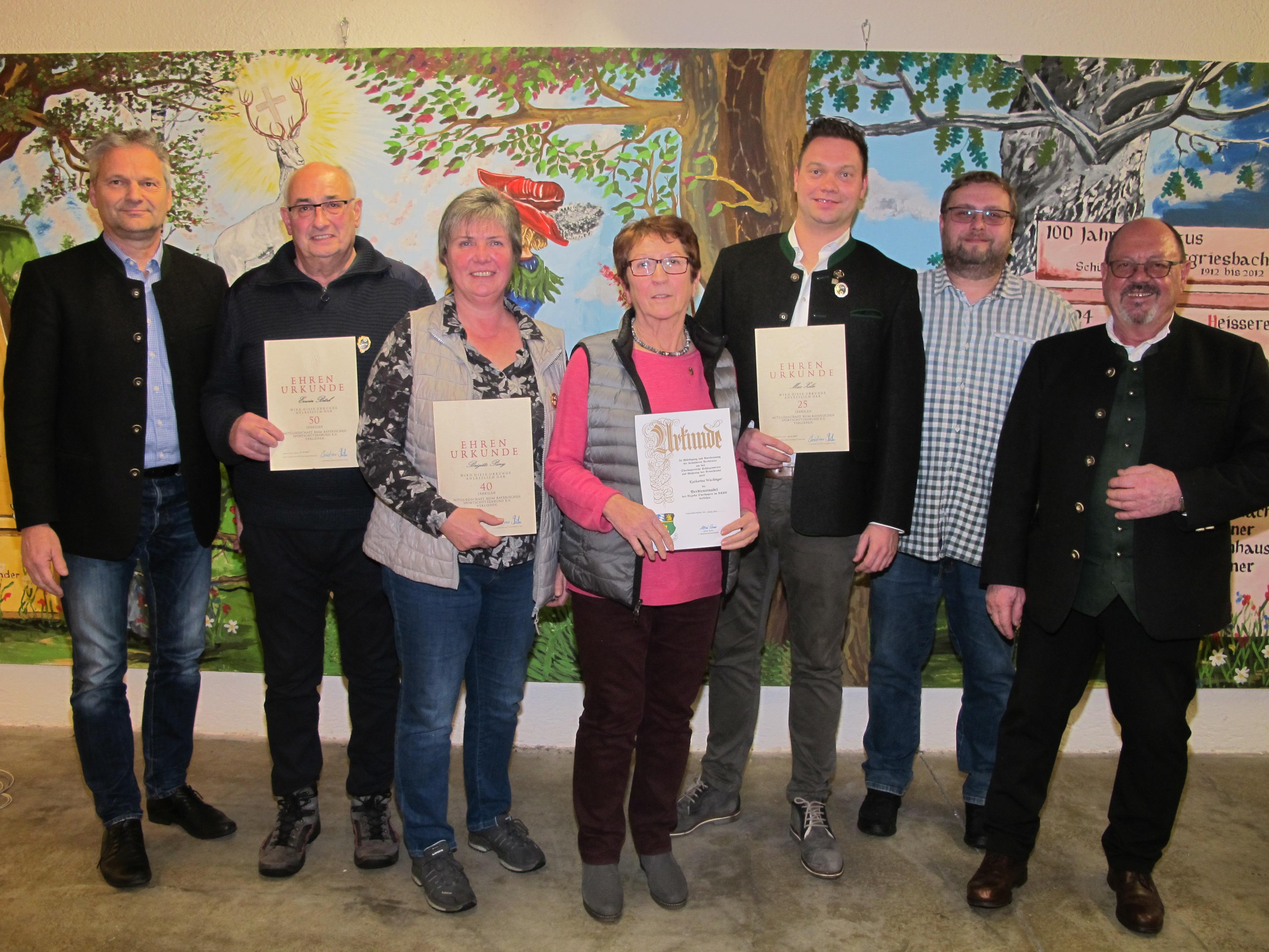 Ehrungen bei Hubertus