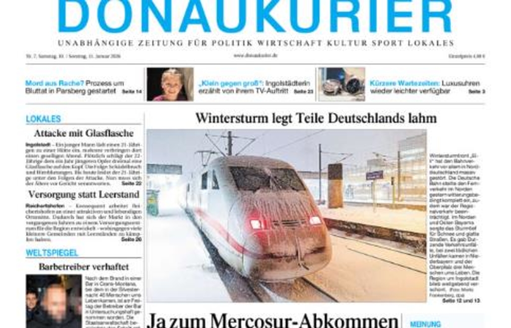 Glatte Straßen behindern Zeitungszusteller: ePaper des Donaukurier frei zugänglich