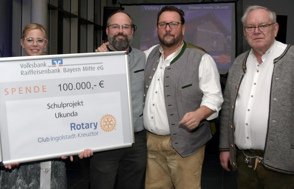 Rotary Club Ingolstadt-Kreuztor spendet Rekordsumme von 100.000 Euro